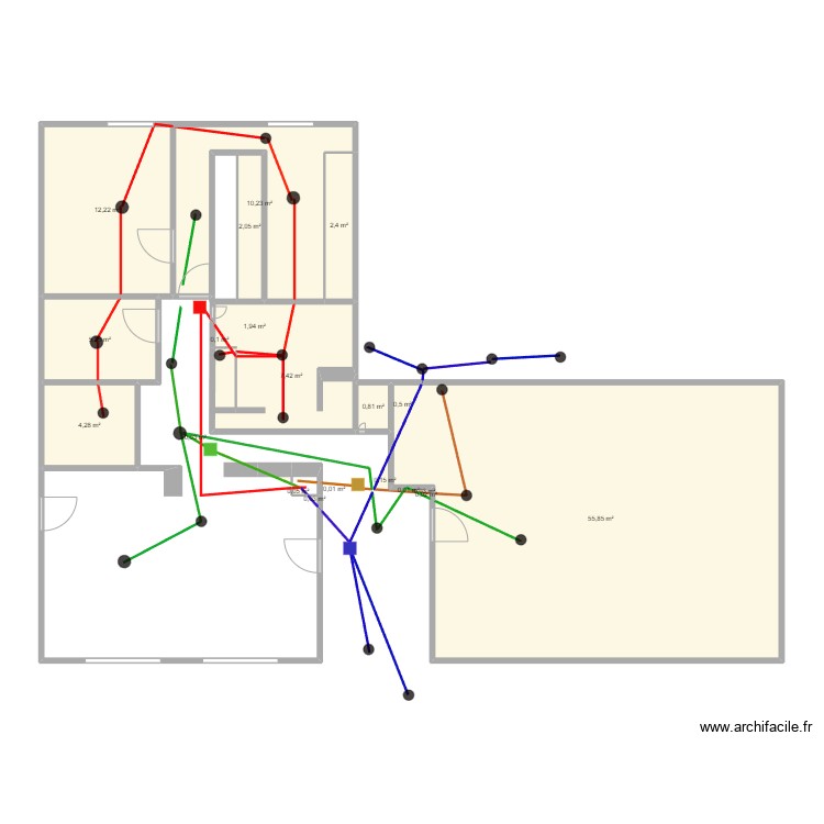 Plan Lumière 2 - Plan 20 pièces 103 m2 dessiné par Sosolamergez
