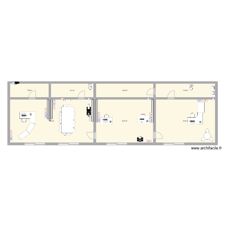 plan sch - Plan 7 pièces 154 m2 dessiné par moha2a