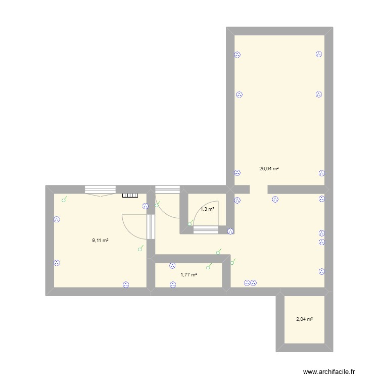 dar - Plan 5 pièces 40 m2 dessiné par Patè_tèuh