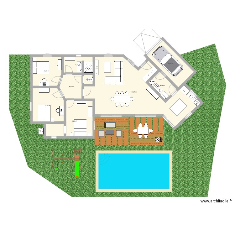 Plan maison 150 m2 - Plan dessiné par Benji30340