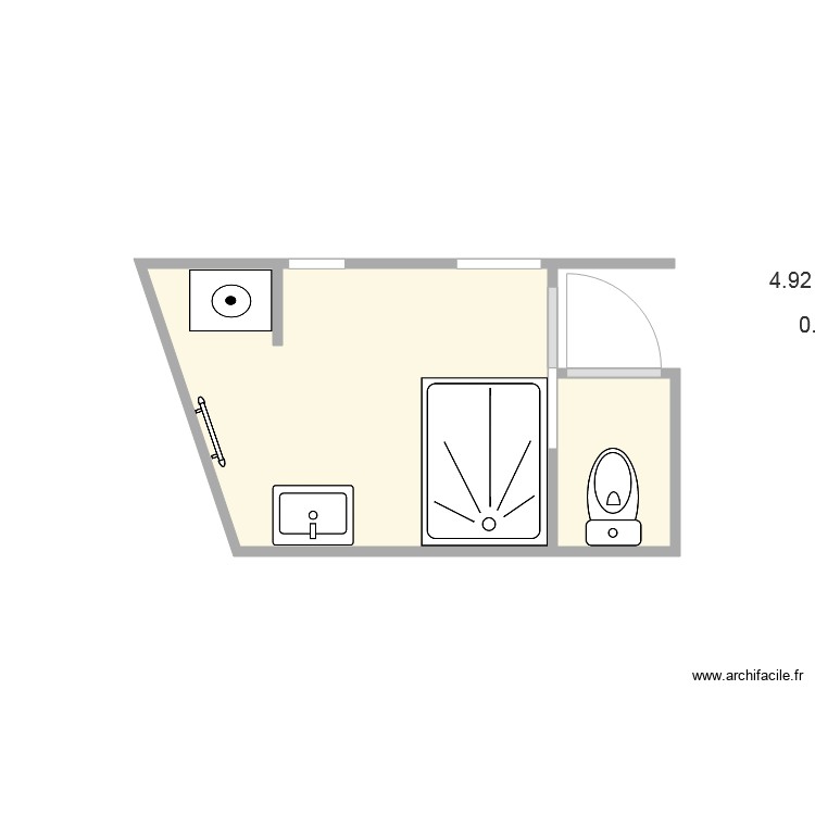 Plan – salle de douche et WC – Par Lucie Dhl ️ | ArchiFacile
