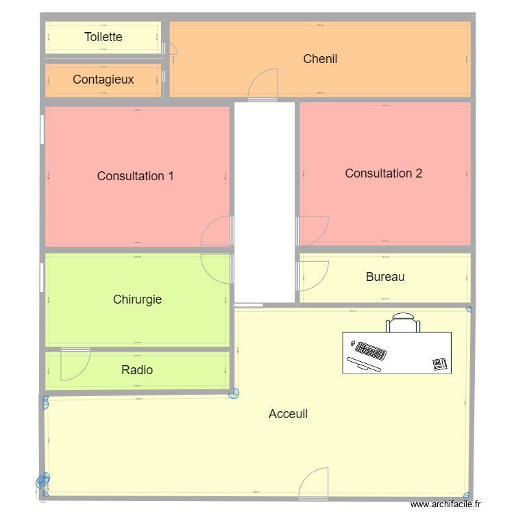 Plan clinique - Plan 9 pièces 835 m2 dessiné par hana66
