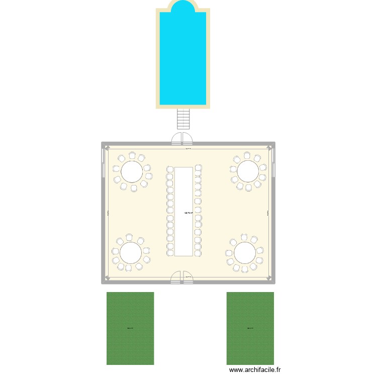 Assyl - Plan 1 pièce 154 m2 dessiné par Fatim Ezzahra