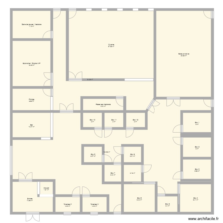 Plan – Locaux projet – Par Laumatky ️ | ArchiFacile