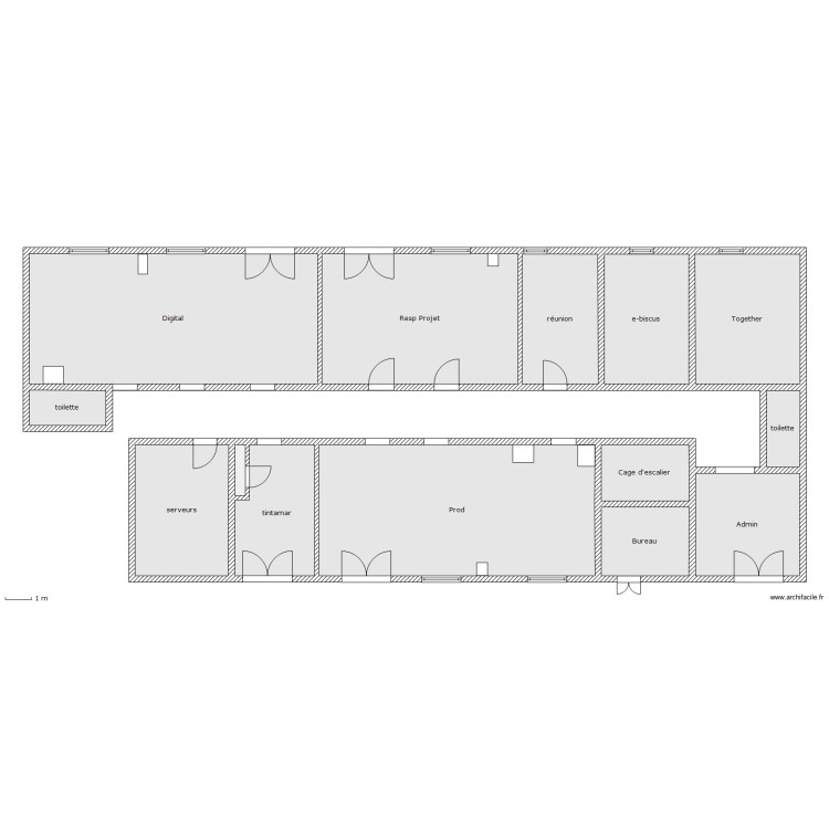 locaux - Plan dessiné par AGUTO