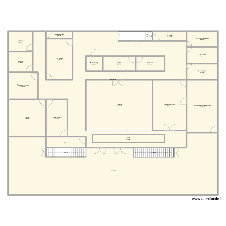 resto co 1 - Plan 23 pièces 533 m2 dessiné par sweynoo