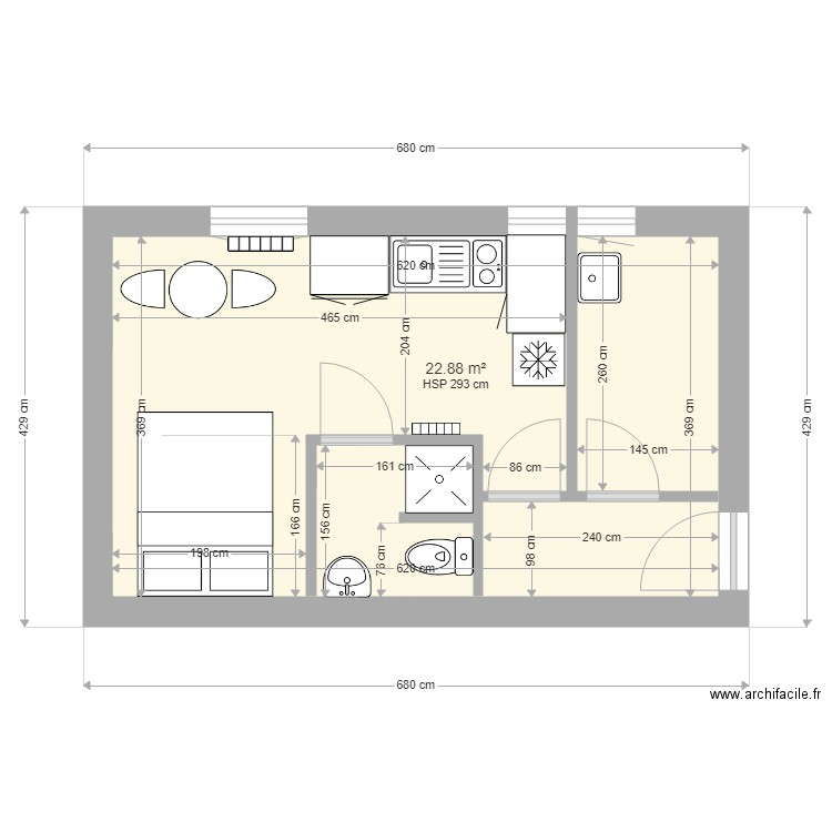Conciergerie 2 - Plan dessiné par JMDOLY