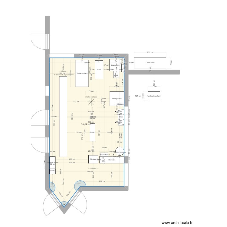 Plan – Gymnase – Par SNareau ️ | ArchiFacile