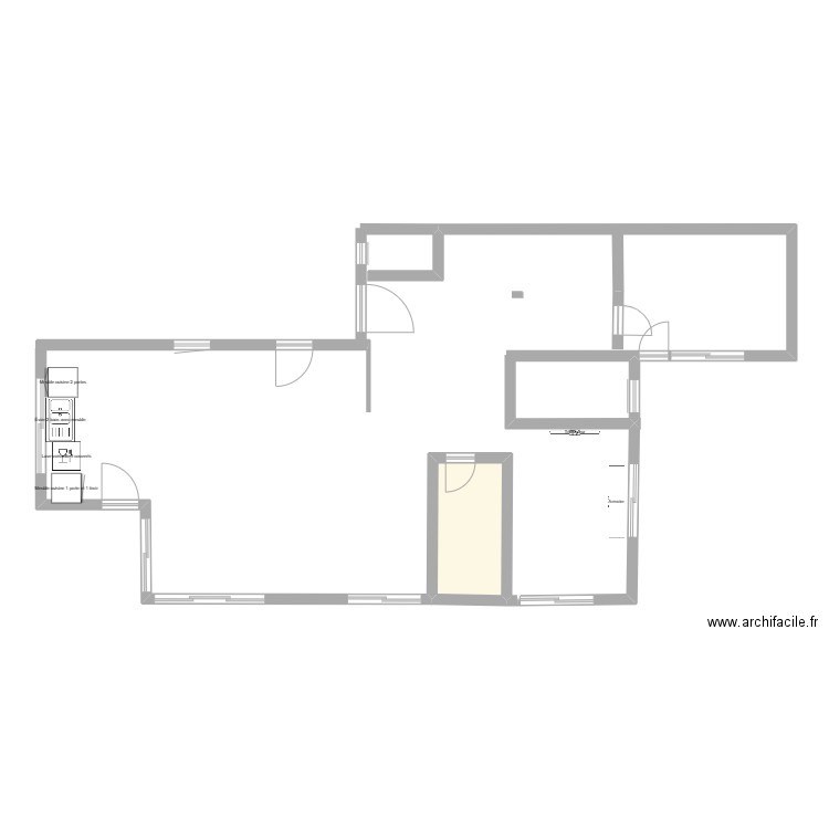 1_Carnac - Plan 1 pièce 6 m2 dessiné par CPPL