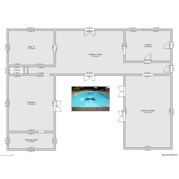 Plan – maison U – Par casafred ️ | ArchiFacile