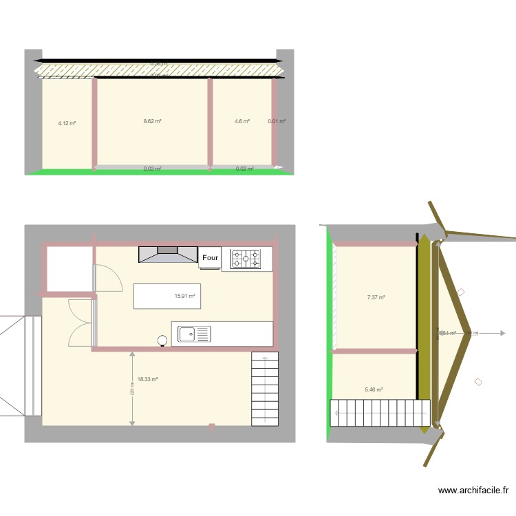 garage modif - Plan 13 pièces 67 m2 dessiné par reno3369