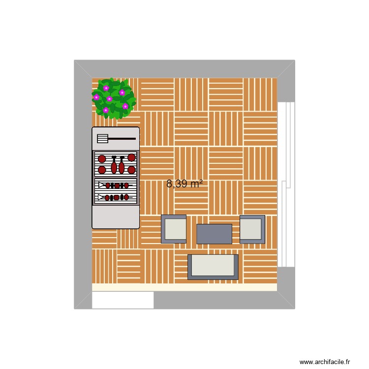 TERRASSE - Plan dessiné par sandati