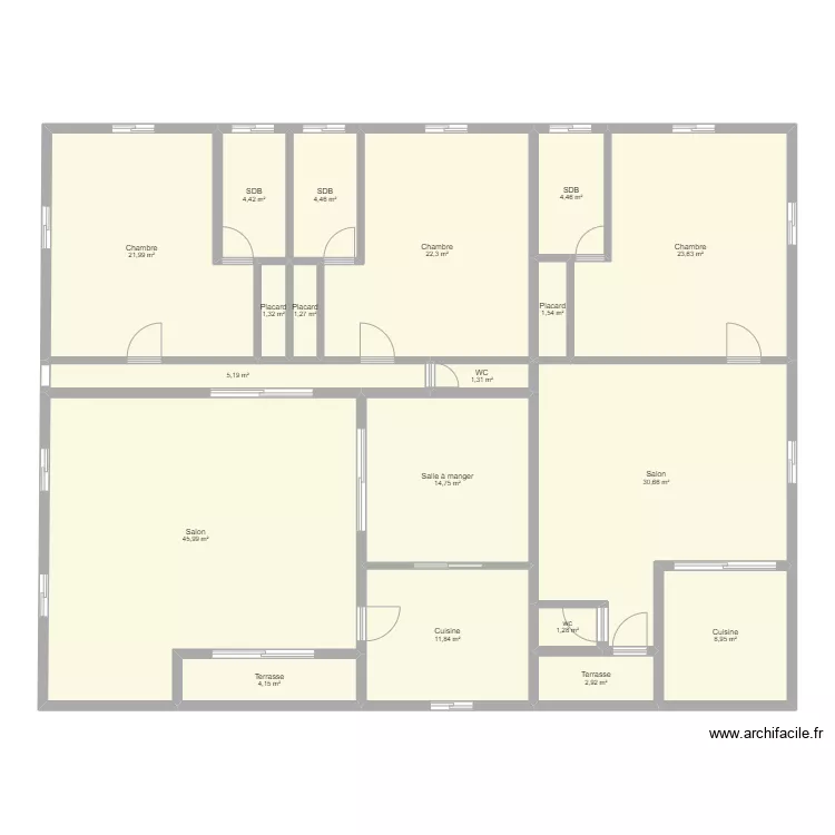 Plan – Appartement Malibé – Par Sopera ️ | ArchiFacile