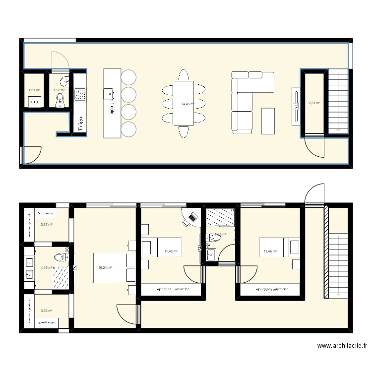 vvbvb - Plan 12 pièces 156 m2 dessiné par elpincheruben