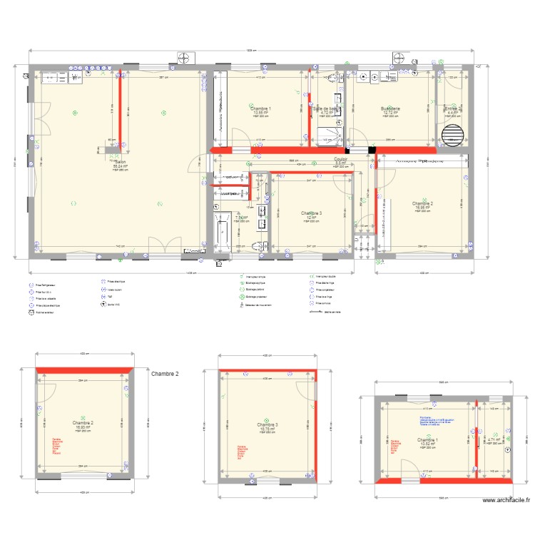 plan technique maison Loréley - Plan dessiné par jeromedutil