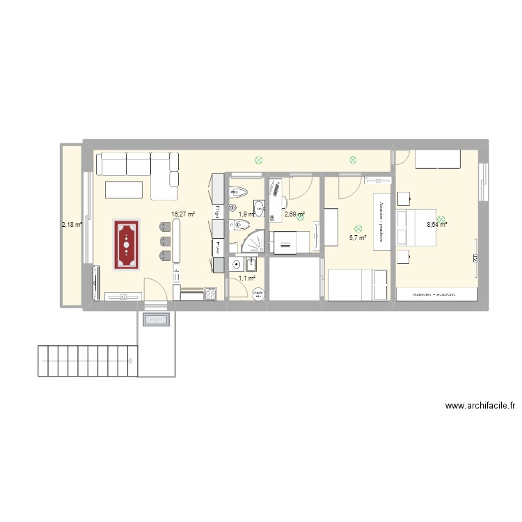 Plan – Plan apartement Axel – Par Mariusha ️ | ArchiFacile
