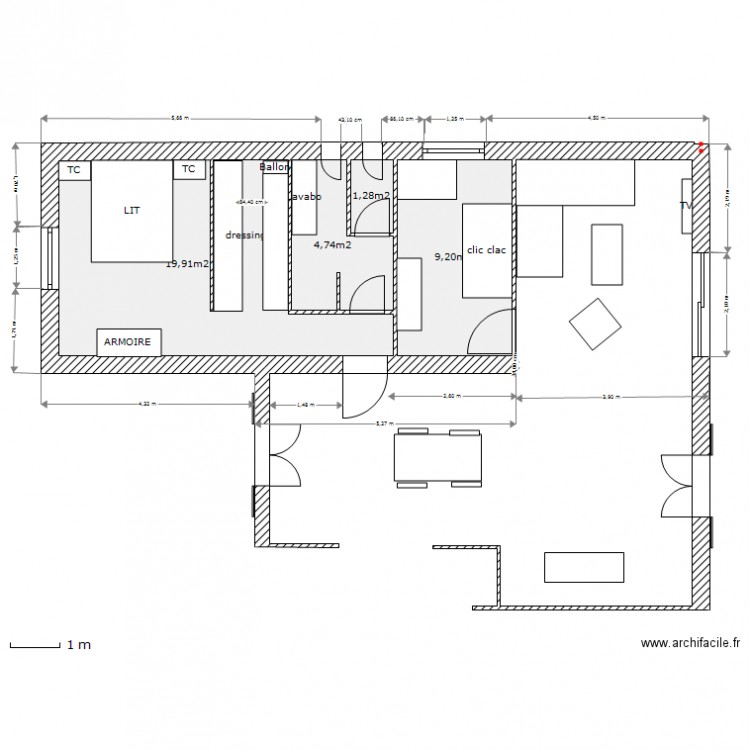 EXTENSION MAISON 2013 27/04 APRES MODIF SDB AVEC COTATION MUR - Plan ...