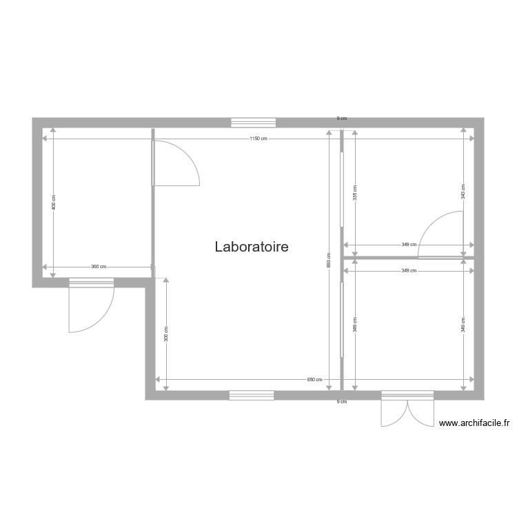 Laboratoire agro alimentaire - Plan dessiné par Jean-Mimel
