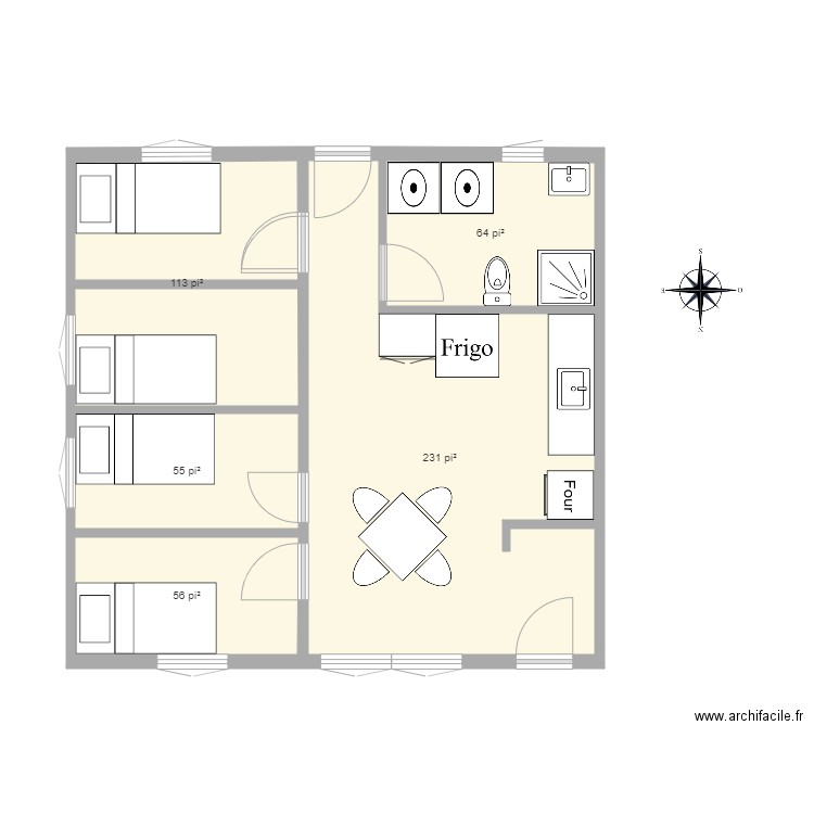 logement 2 - Plan dessiné par marc-andre9