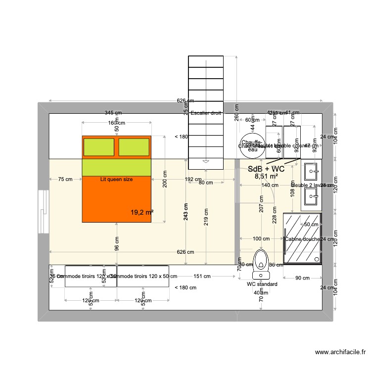 A 7m 1er - Plan dessiné par archyan