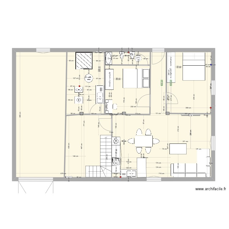 ATS - Plan 1 pièce 125 m2 dessiné par Cheikhats