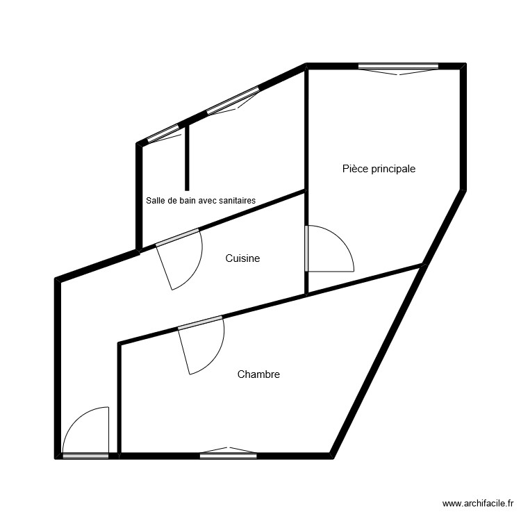 64_Valmy - Plan 4 pièces 33 m2 dessiné par MGILLE