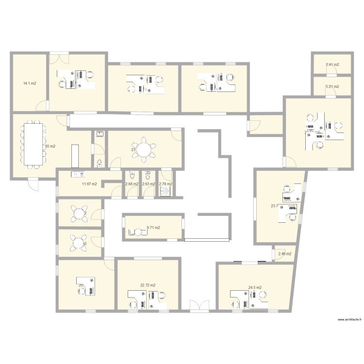 Locaux Evolution 3 - Plan dessiné par lauroux