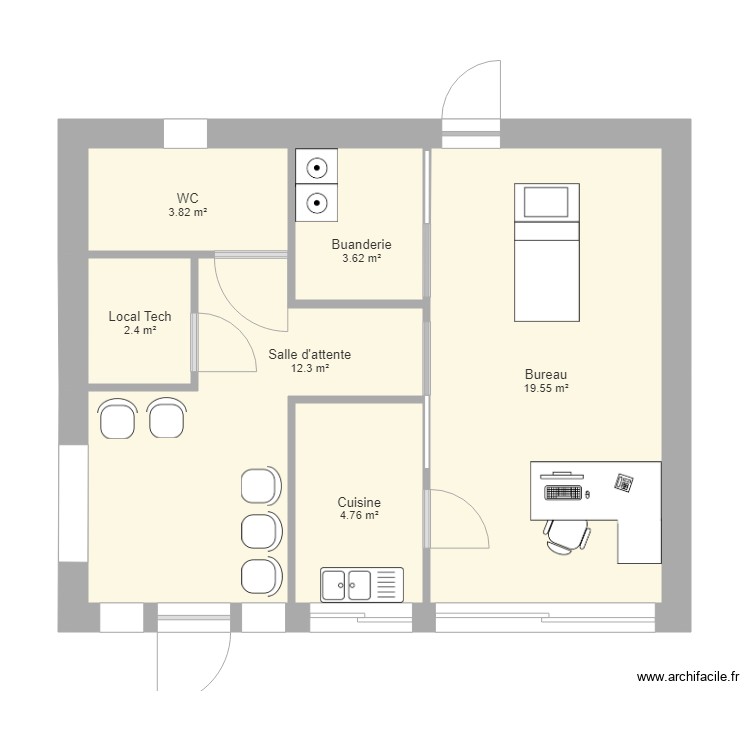 Cab - Plan dessiné par evaristelgls