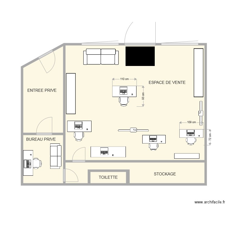 PLAN MAGASIN - Plan dessiné par valou97421