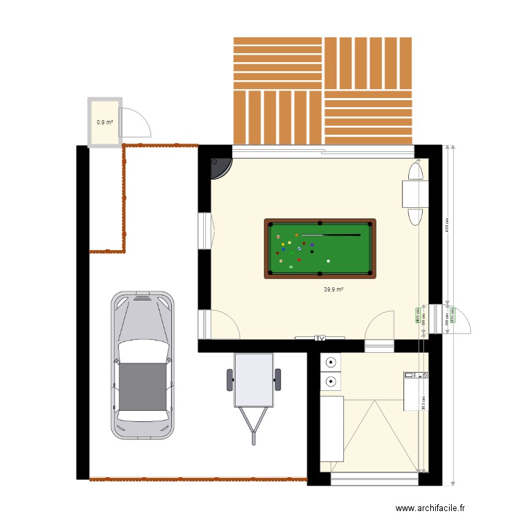 Plan – Salle de billard – Par finth ️ | ArchiFacile