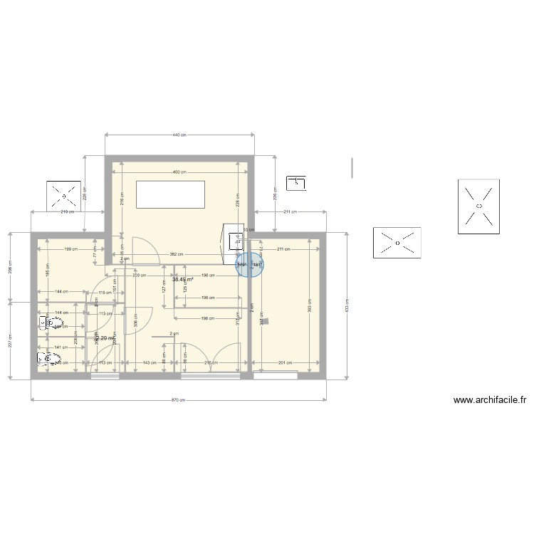 local technique piscine lafarques 3 - Plan dessiné par rgf