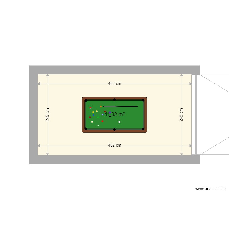 Plan – Salle de billard – Par Jacgautron ️ | ArchiFacile