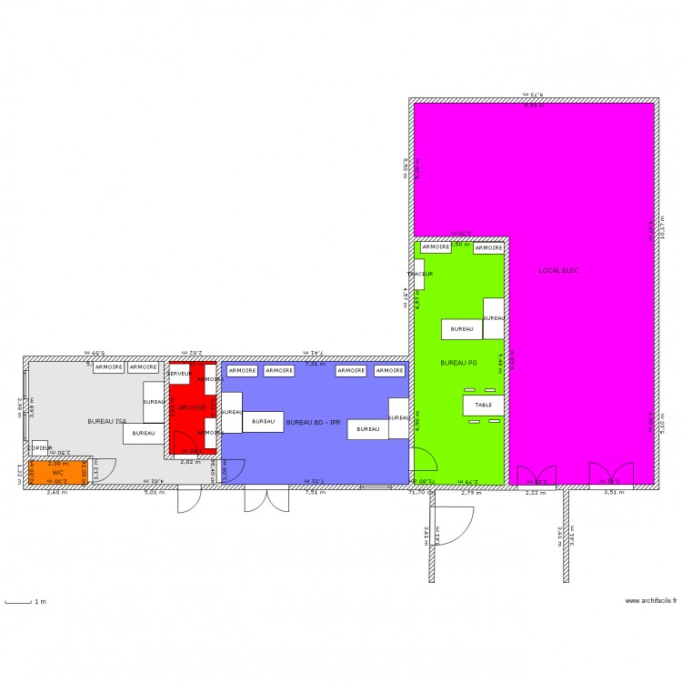 locaux 2 - Plan dessiné par ma2i2004