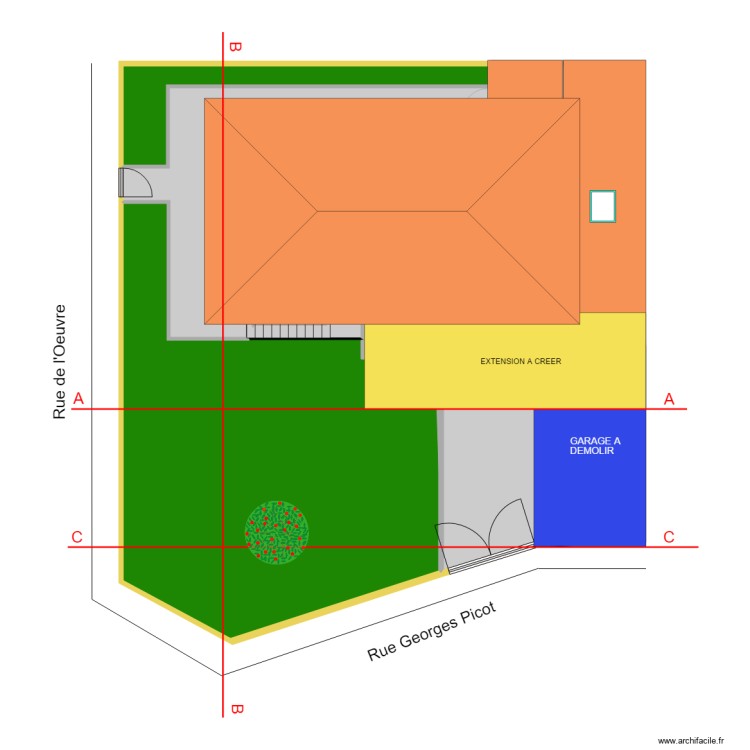 Vue en Plan - Plan dessiné par amelietantoine