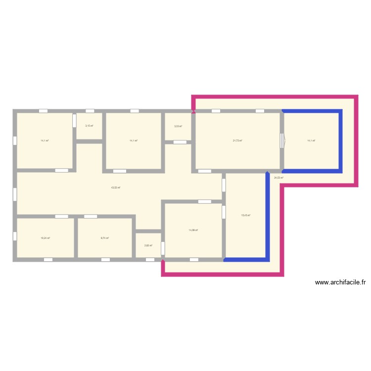 BELLE MAISON - Plan 13 pièces 191 m2 dessiné par saidou7600