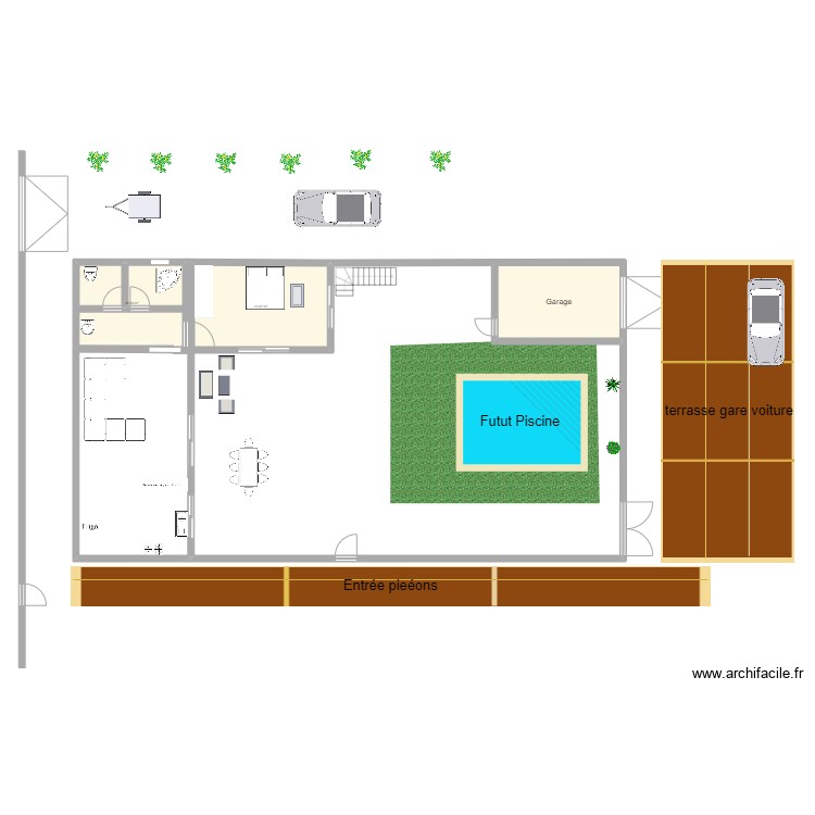 Plan – maison dar alouch – Par FadouaJalel ️ | ArchiFacile