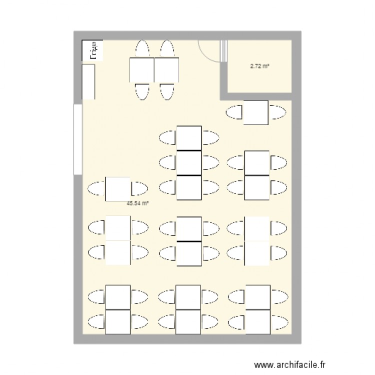 Plan – salle de resto 2 – Par manubonnefoy ️ | ArchiFacile