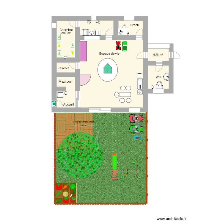 Crèche - Plan dessiné par Juju2001