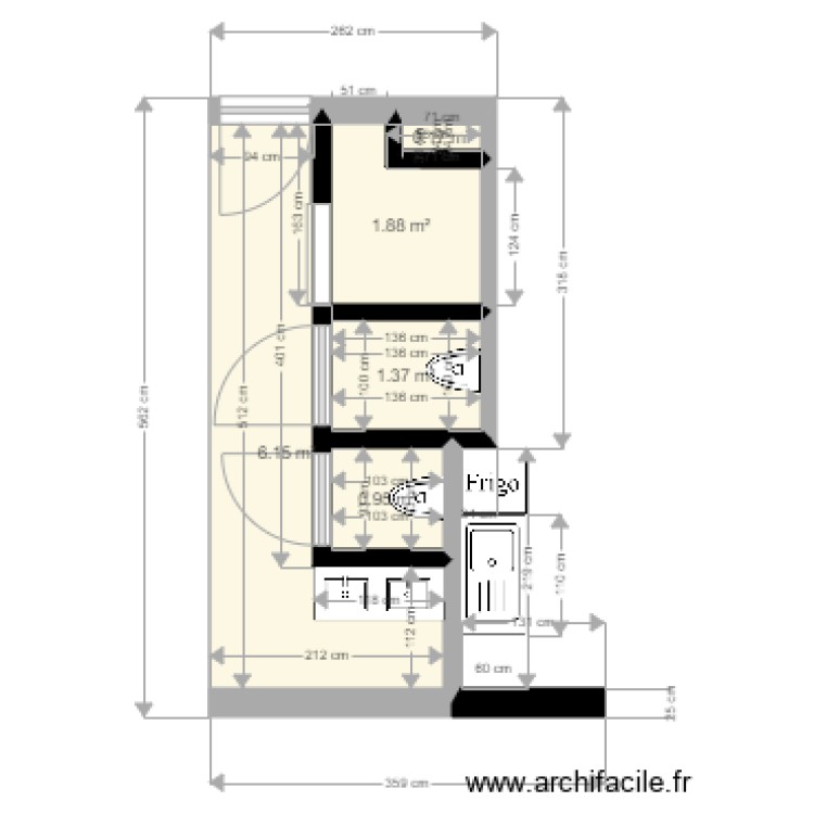 Plan – Local sanitaire 3 – Par BODINPHILIPPE ️ | ArchiFacile