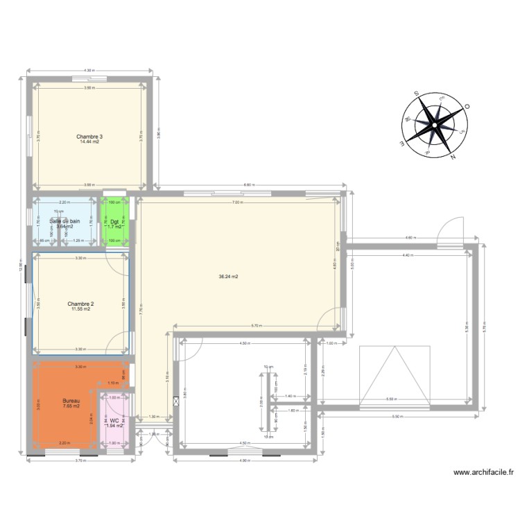 Plan Villa F4 - Plan dessiné par Natwie