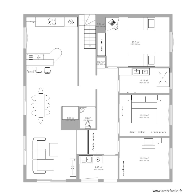 Habitation - Plan dessiné par Les chouchous