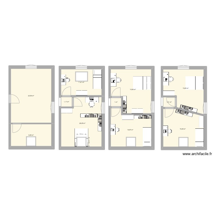 Decoupage étage - Plan dessiné par Belgo90