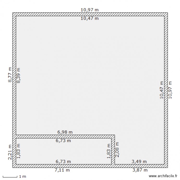 sous-sol de mon garage - Plan dessiné par Danyel