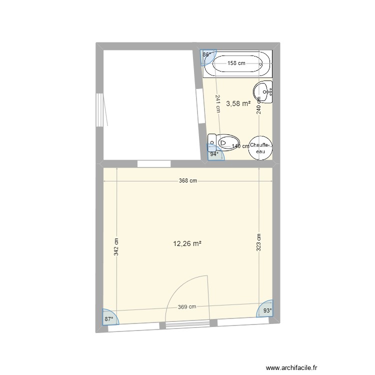 Studio - magasin actuel - Plan dessiné par bakaoyo