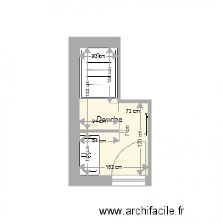 Douche - Plan dessiné par maximefanny