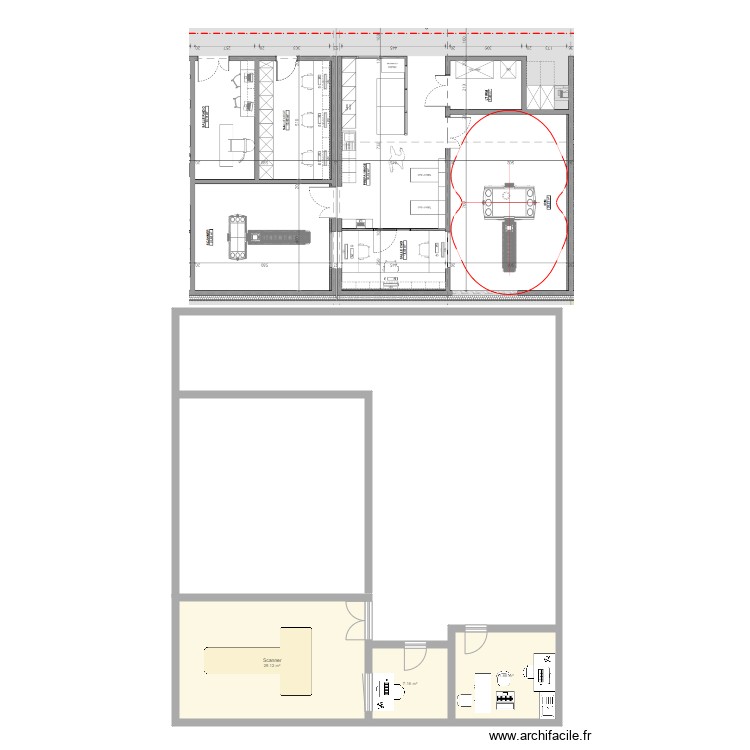Plan clinique - Plan dessiné par Vetretard
