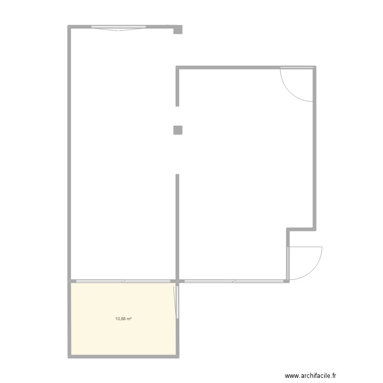 Appartement Lido - Plan 1 pièce 11 m2 dessiné par klissos