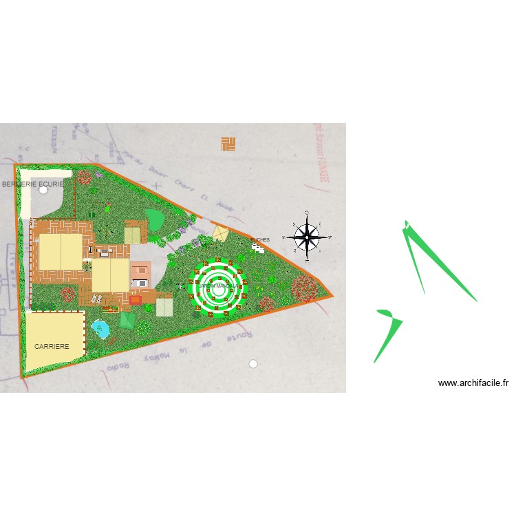 Plan – PLAN TERRAIN AMENAGE 2 – Par CECILEJAMAL ️ | ArchiFacile