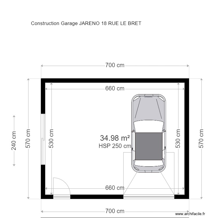 Plan de Masse Garage - Plan dessiné par joss1402