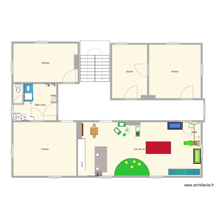 Plan des locaux 2 - Plan dessiné par micro2020